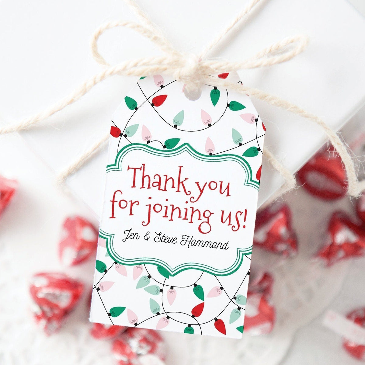 Christmas String Lights Gift Tags – Greengate Images