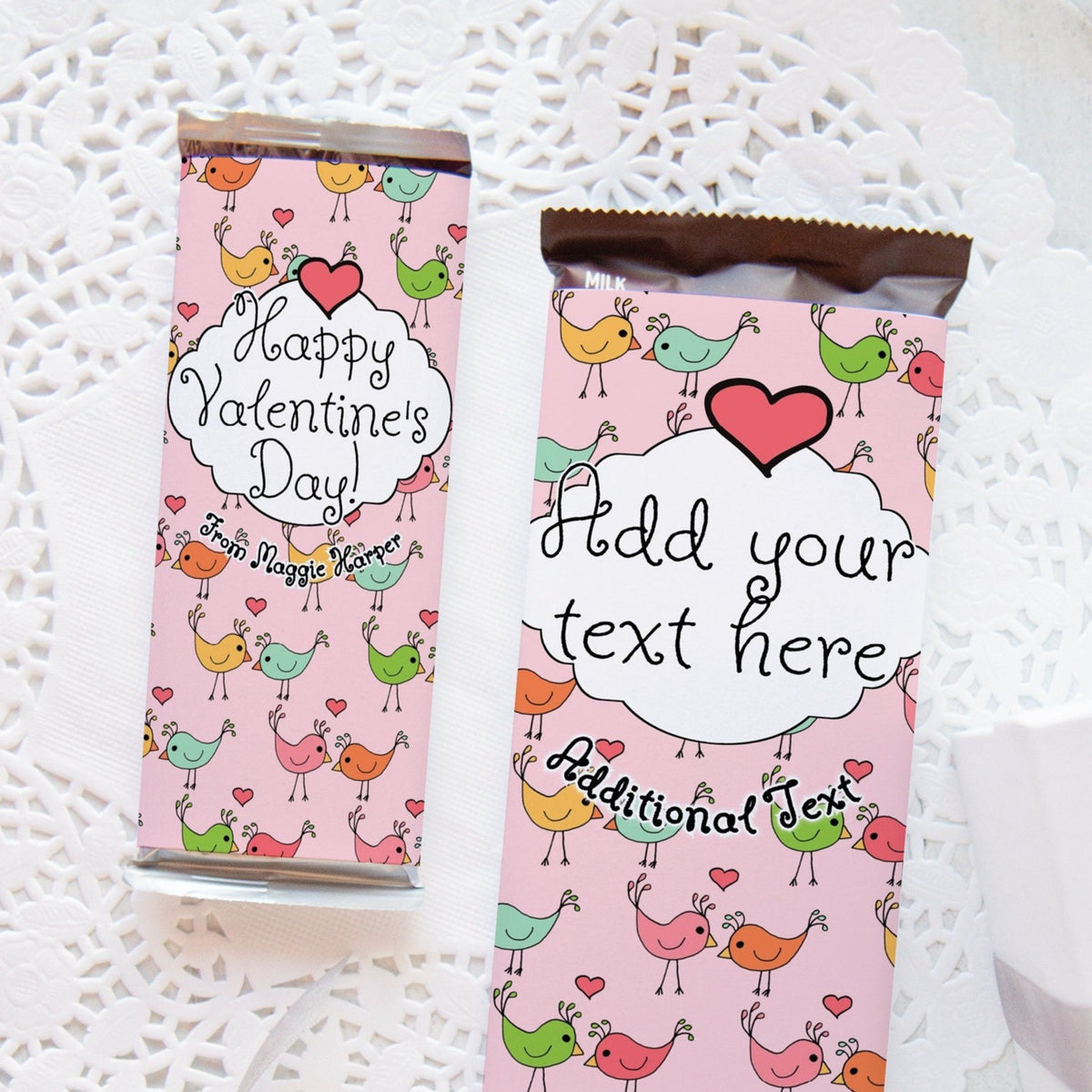 Love Birds Candy Bar Wrapper Set - Regular and Large – Greengate Images