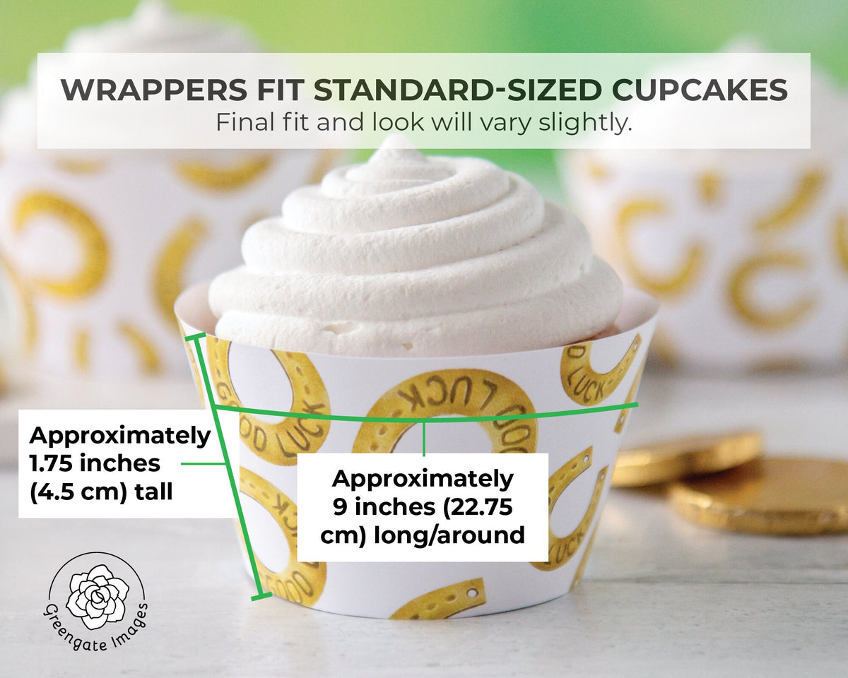 Good Luck Horseshoe Cupcake Wrapper – Greengate Images