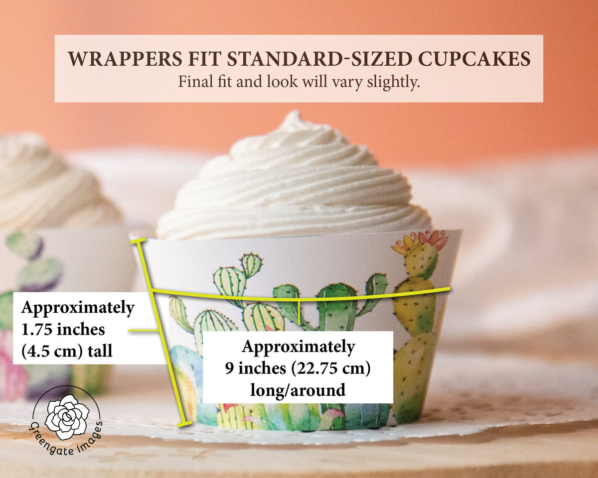 Cactus Cupcake Wrapper Duo – Greengate Images