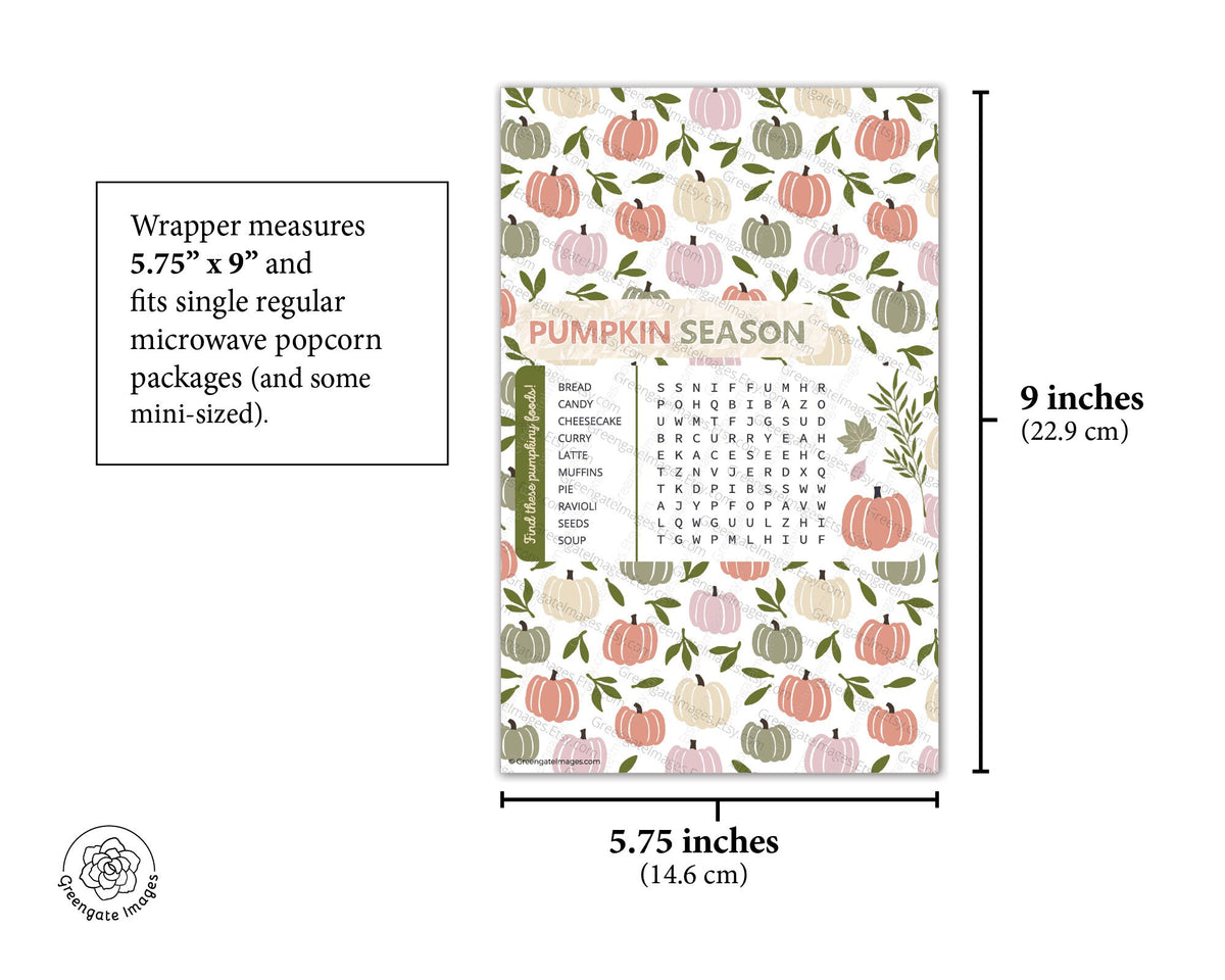 Fall Popcorn Wrapper Duo - Pumpkin Design – Greengate Images