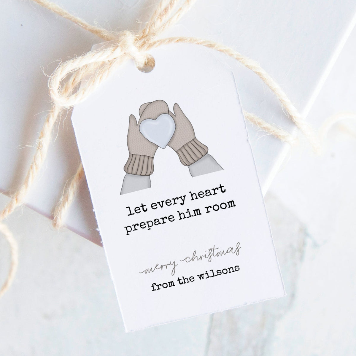 Christmas Hymn Gift Tag - Let Every Heart Prepare Him Room – Greengate ...