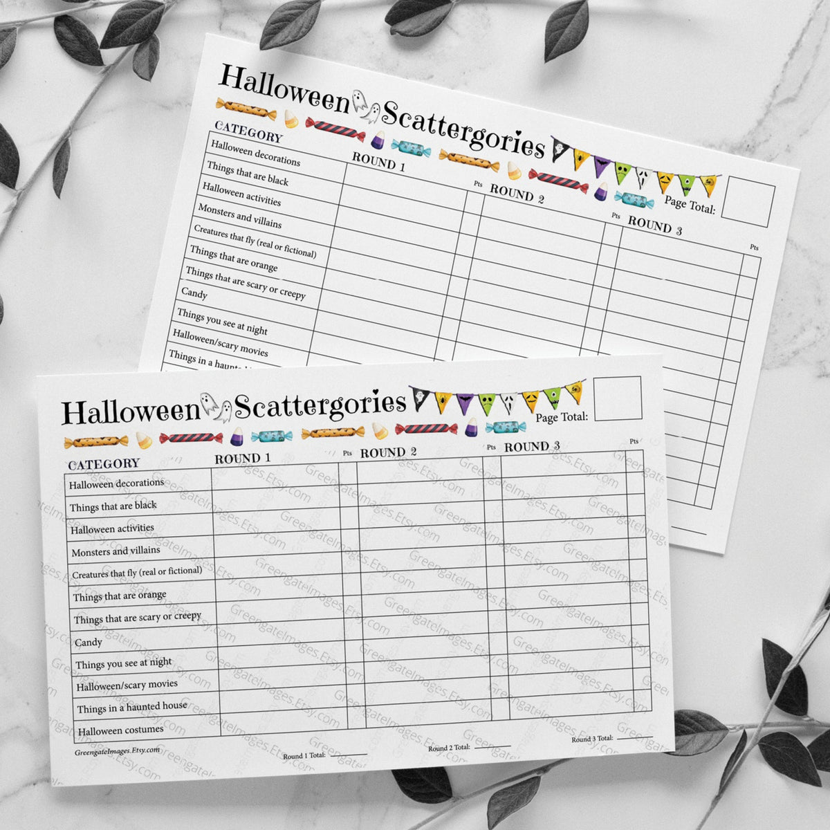 Halloween Scattergories – Greengate Images