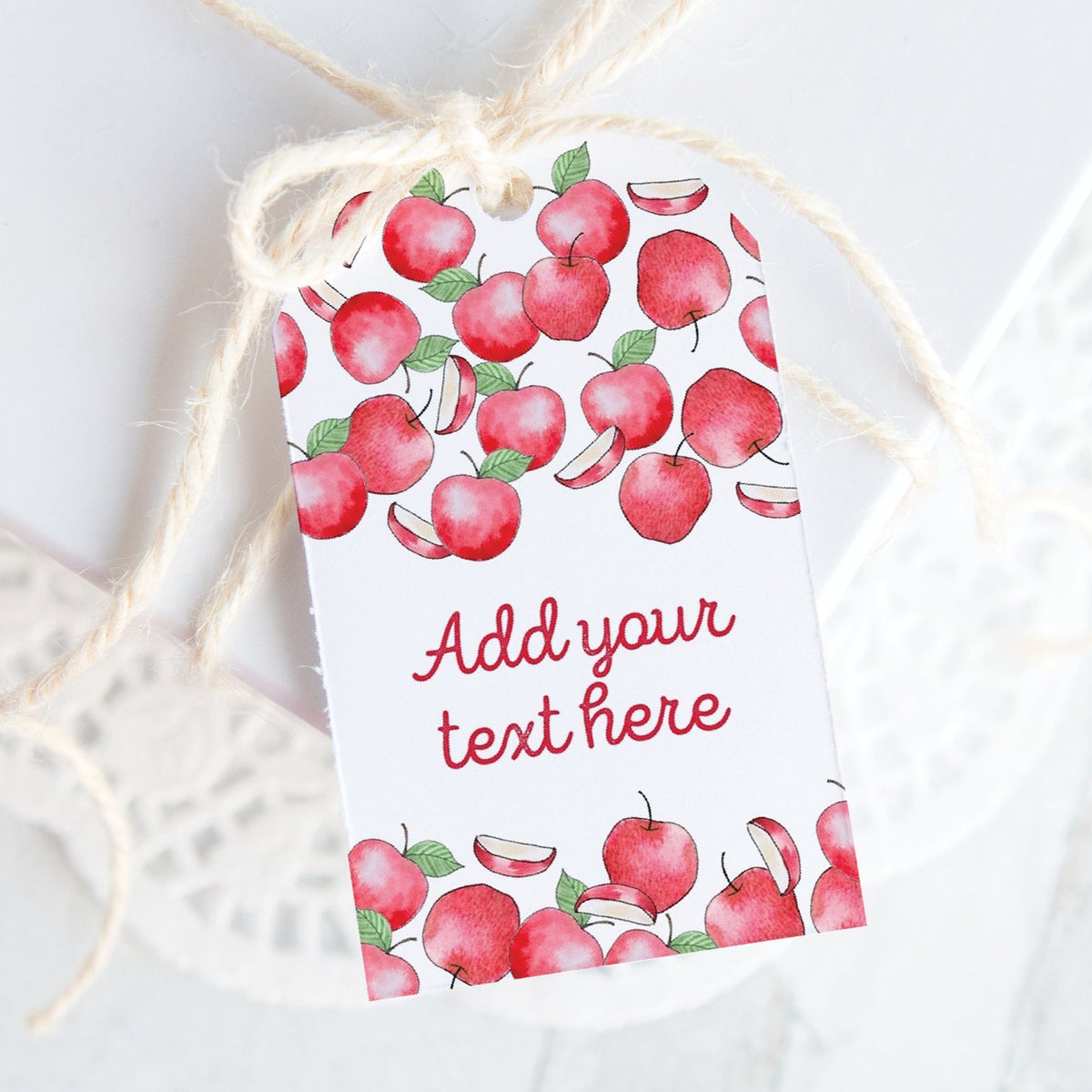 Red Apple Gift Tag – Greengate Images