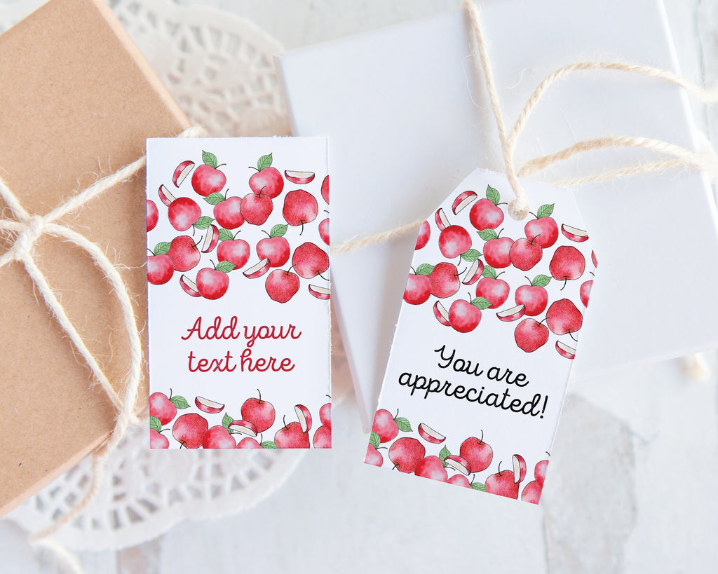 Red Apple Gift Tag – Greengate Images