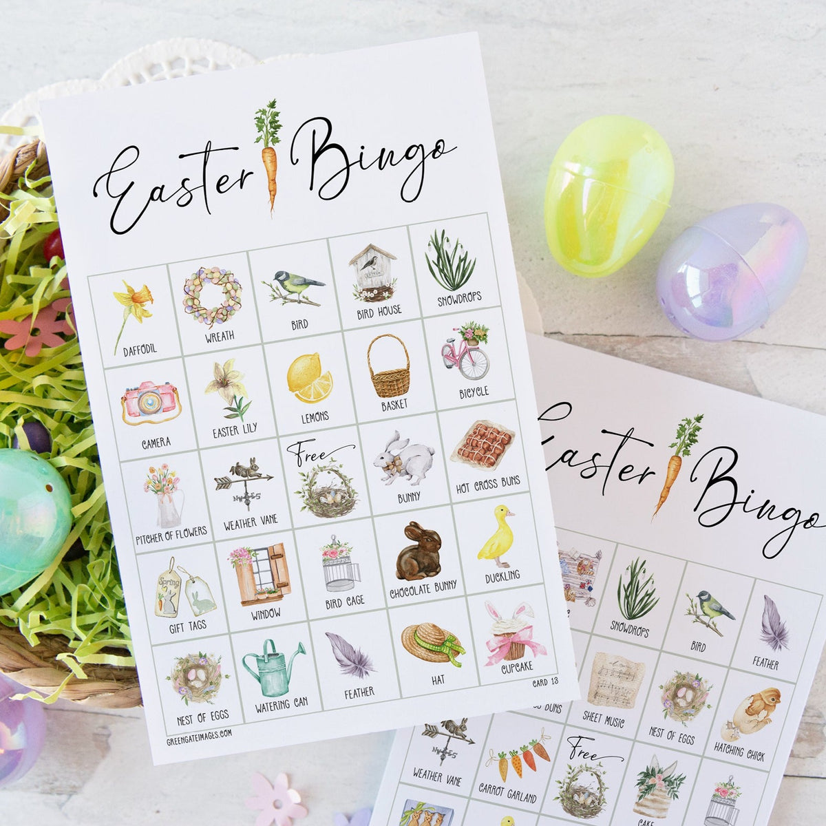 Easter Bingo Cards - Simple Beauty – Greengate Images